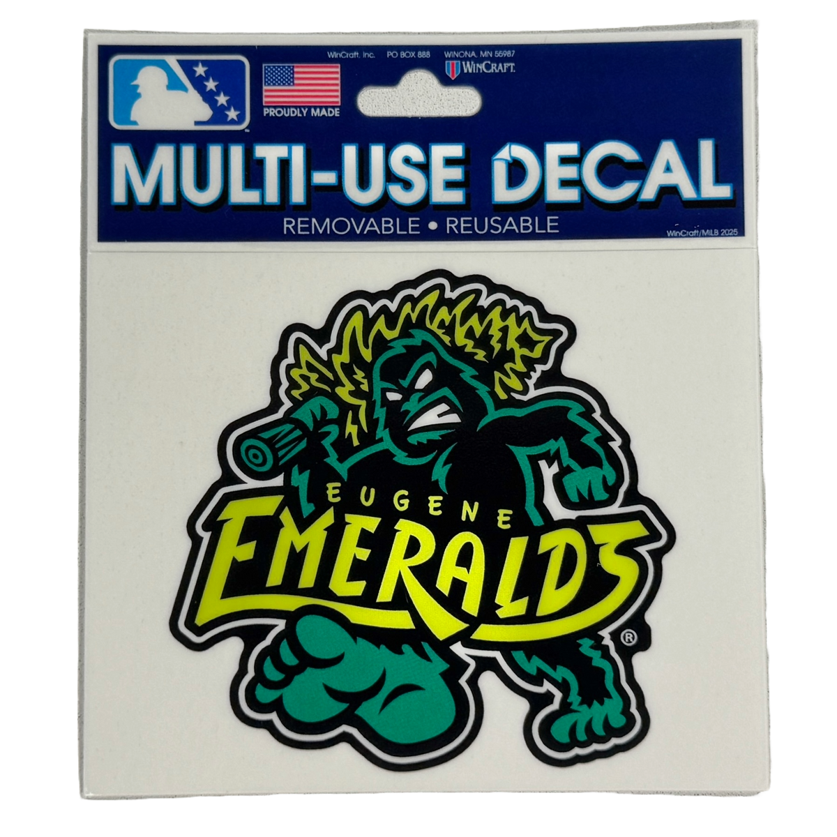 Eugene Emeralds WinCraft Primary Sasquatch Decal